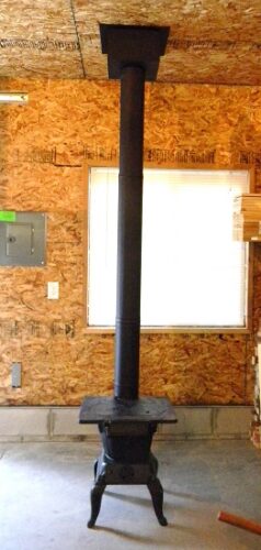 Chimney Pipe Installation for Wood Stoves Through a Flat Ceiling (with ...